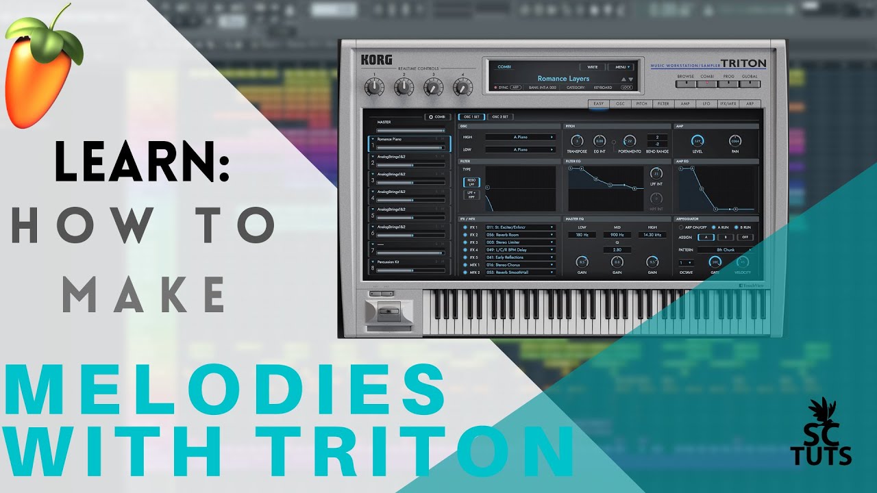 How to make melodies in FL Studio 20 using Korg Triton VST - YouTube
