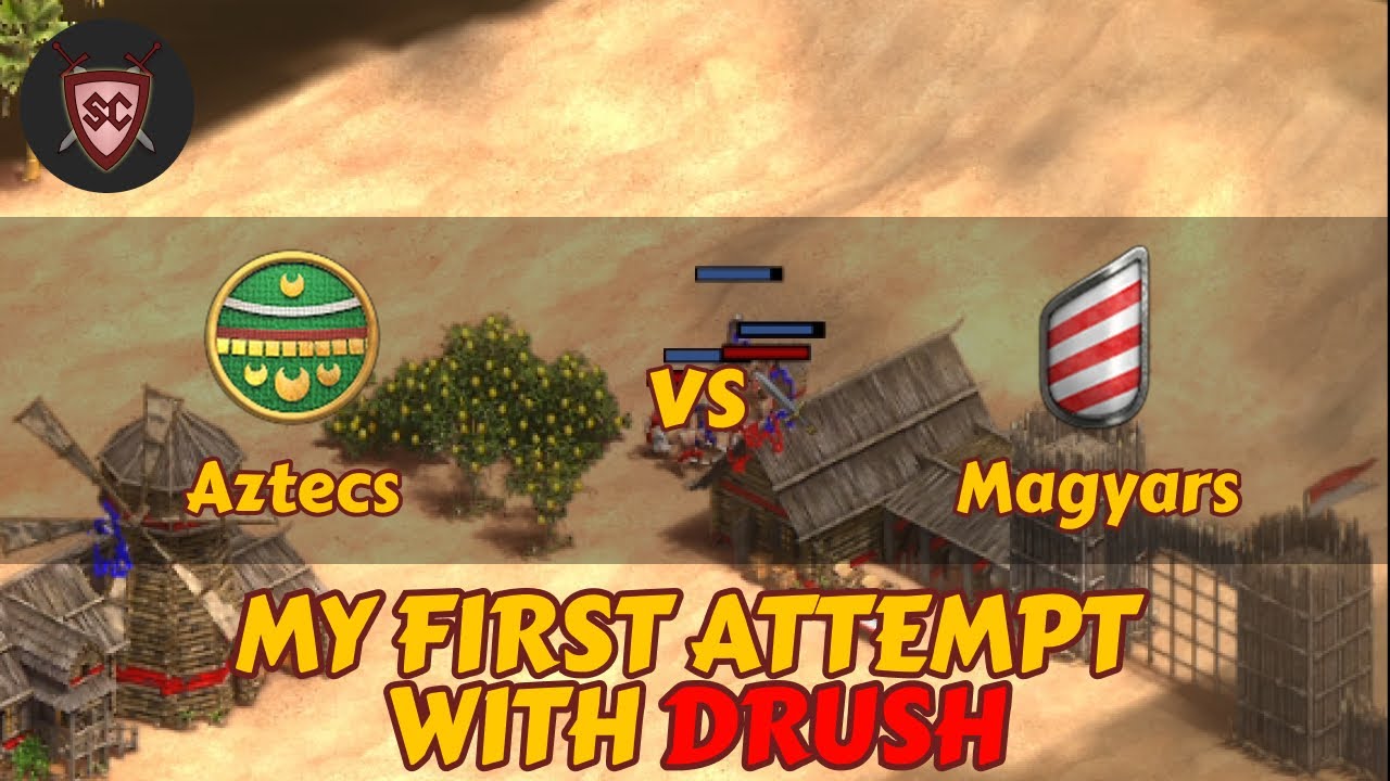 [AoE2:DE] Aztecs vs Magyars | My first attempt with drush - YouTube