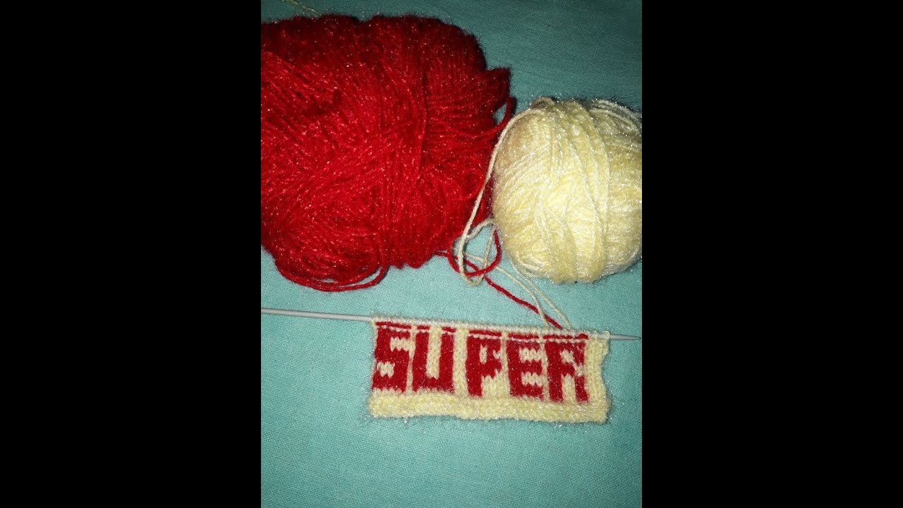 #75 AMAZING SLOGAN SUPER KNITTING DESIGN - YouTube