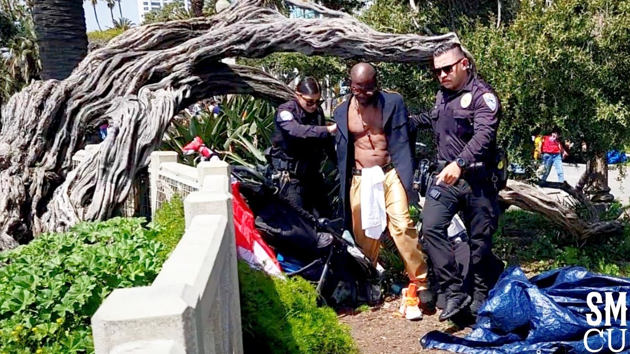 Police Detain Man for Camping at Park - YouTube