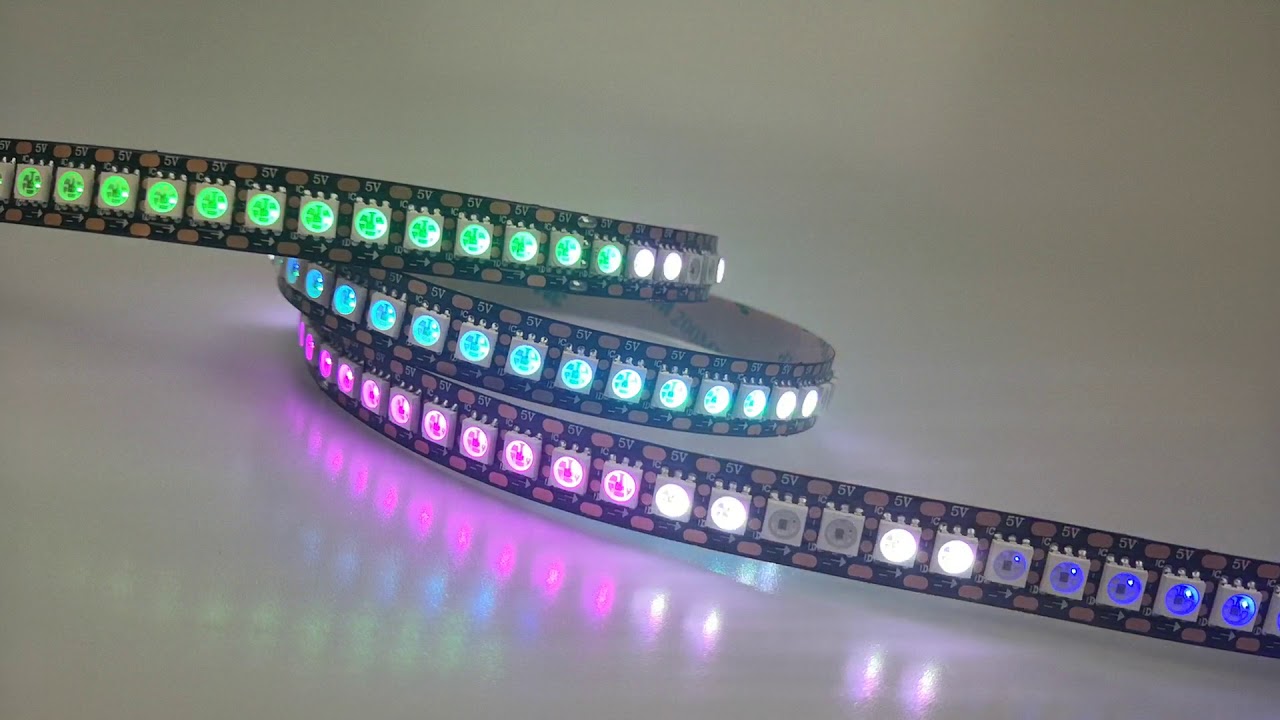APA102 144 5V DIGITAL STRIP PIXEL - YouTube