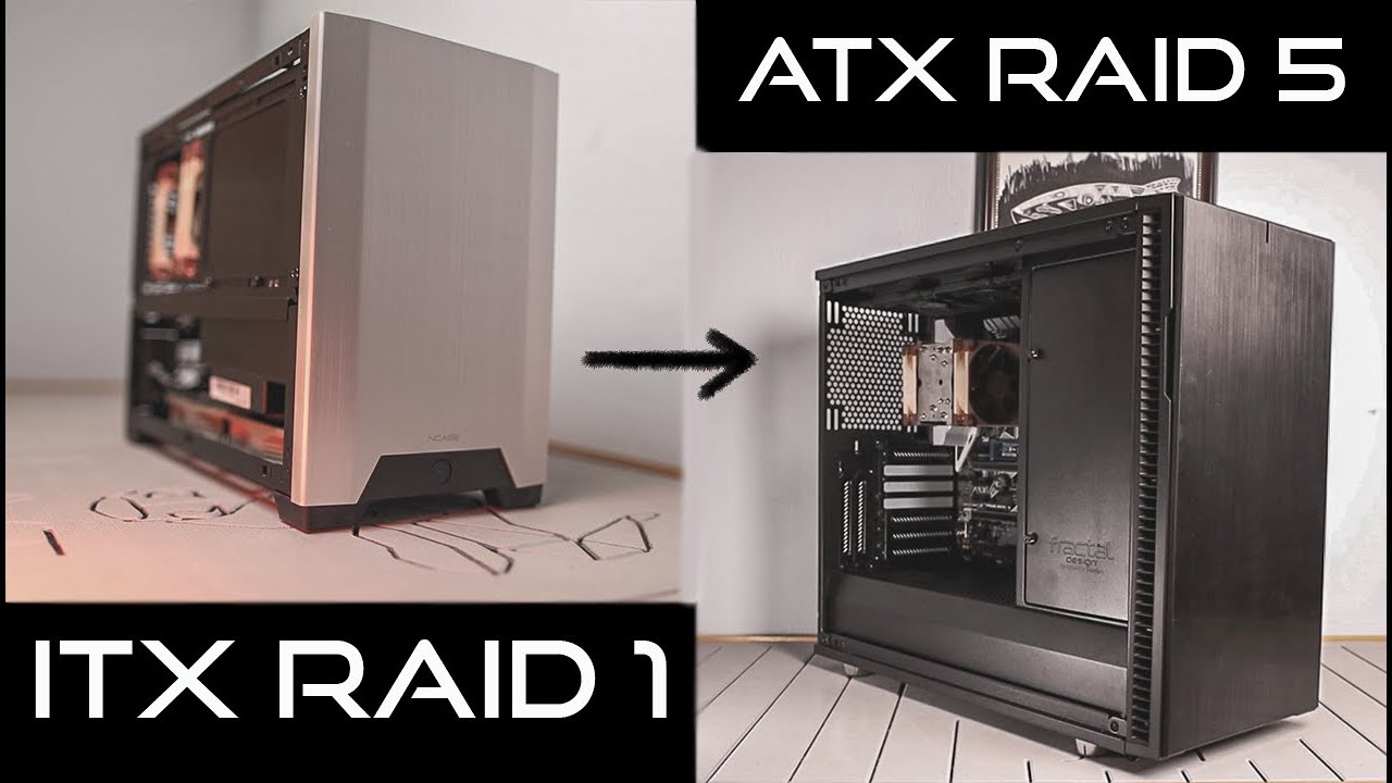 DIY NAS Server Rebuild, Switching from Mini ITX to Mid Tower ATX - YouTube