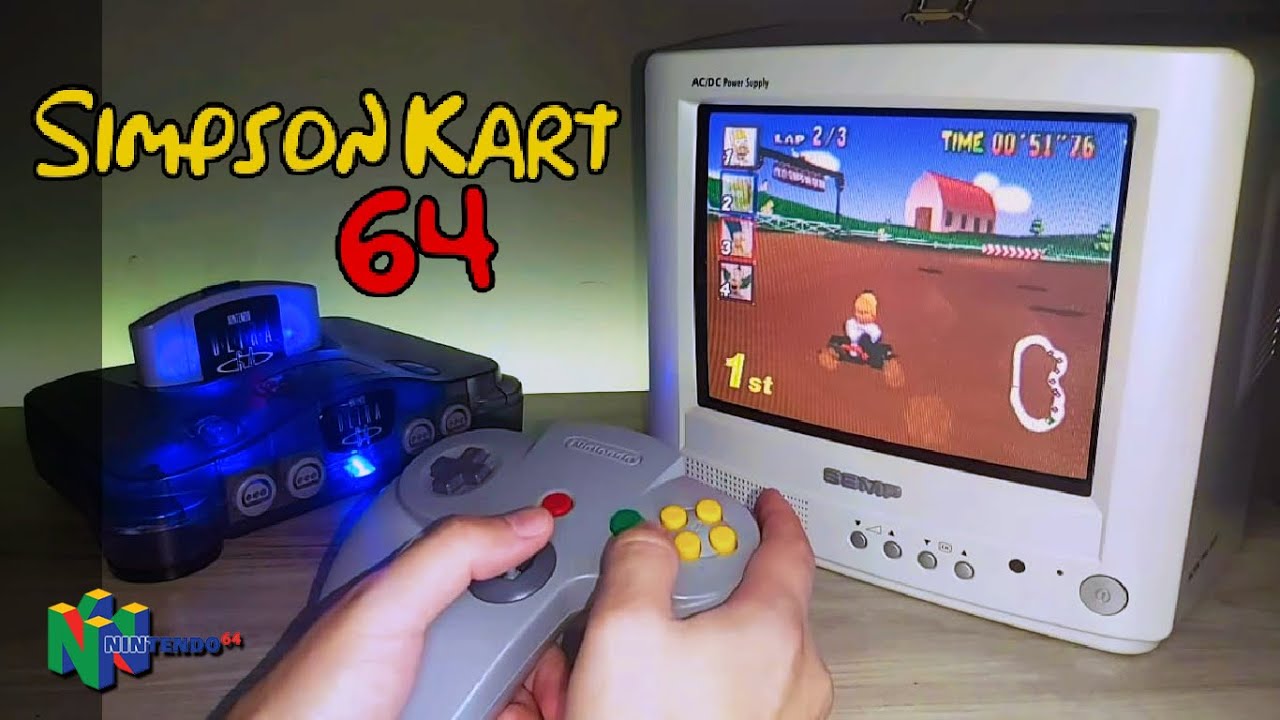 Simpsons Kart 64 (Hack) - Nintendo Ultra 64 Gameplay - YouTube
