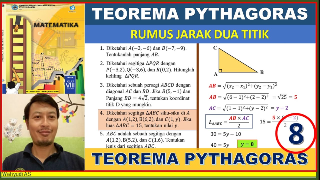 RUMUS MENGHITUNG JARAK ANTARA DUA TITIK KOORDINAT - TEOREMA PYTAGORAS ...