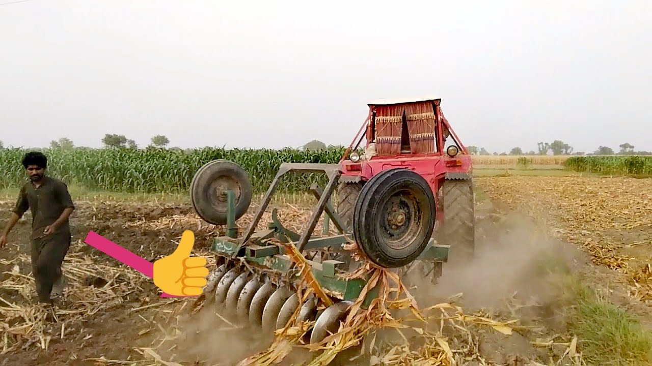 Shandar tractor performance Rusi 510 tractor aur disc Harrow makke ki ...