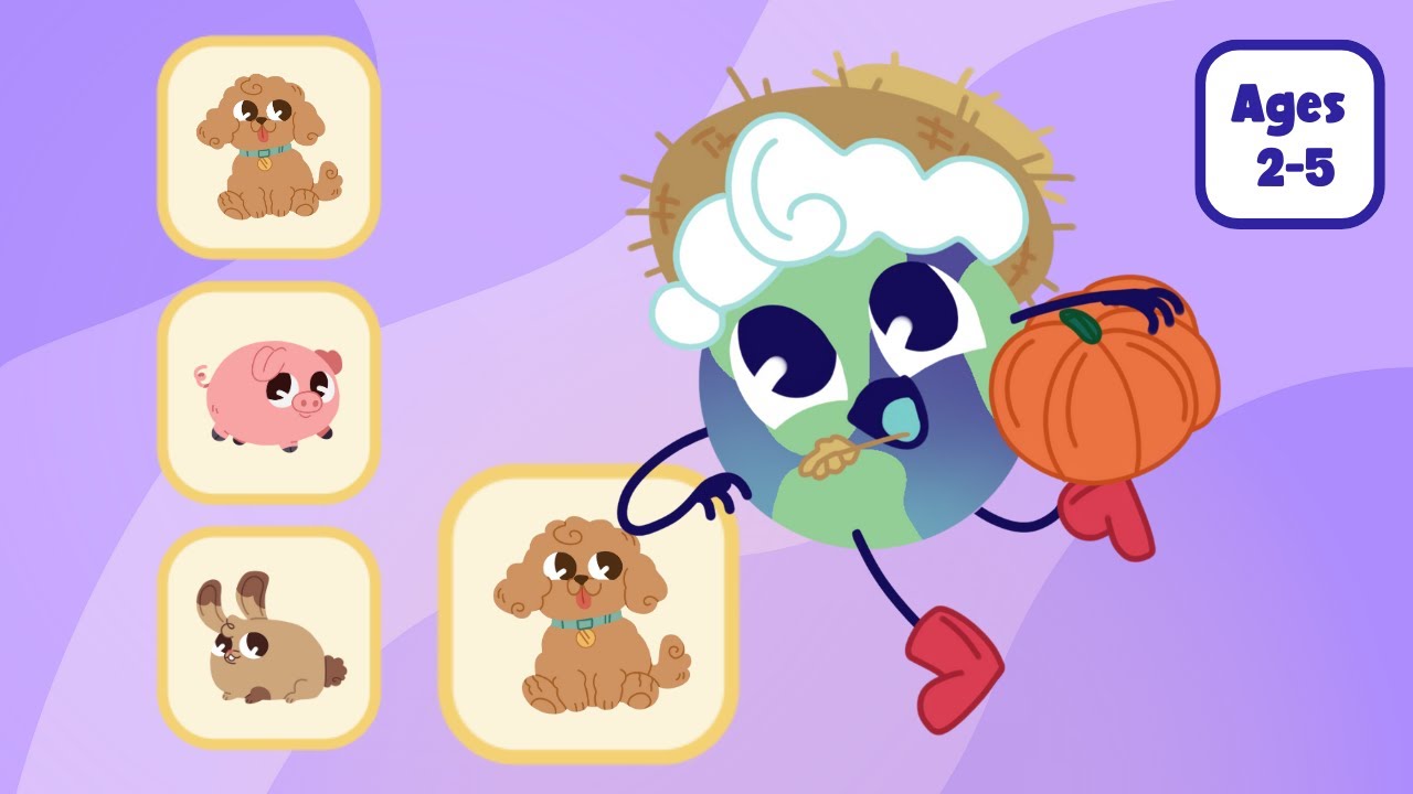Match the Farm Animals | Game for toddlers in Spanish #parliniland ...