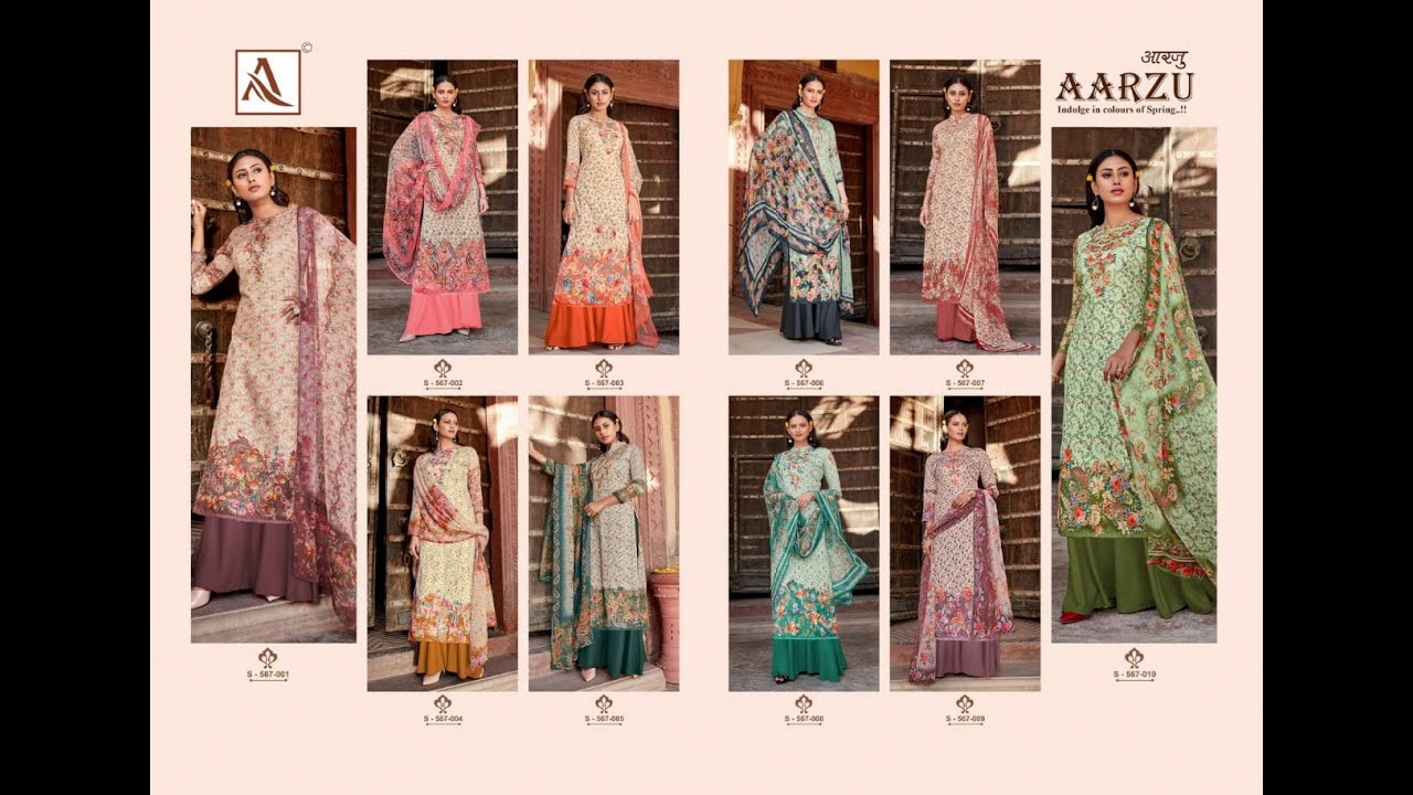Alok Suit Aarzu Zam Cotton With Embroidery Suit || Latest Design of ...