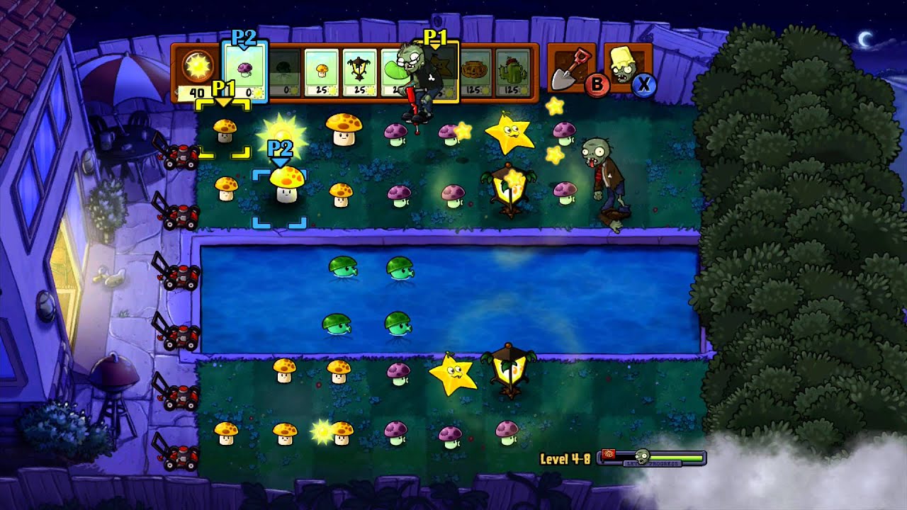 plants vs zombies night pool #8 - YouTube