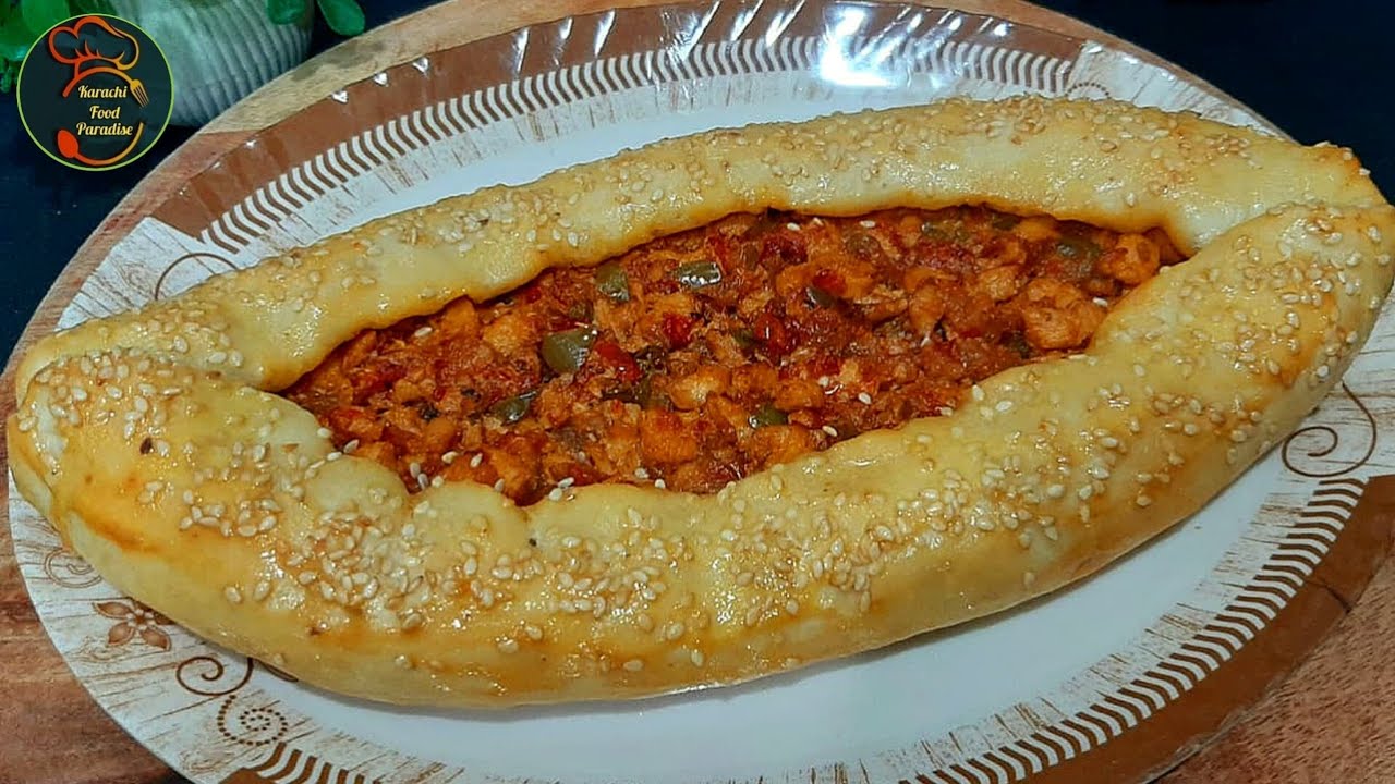 Turkish Pizza Recipe | Turkish Pizza | Turkish Pide Recipe | Turkish ...