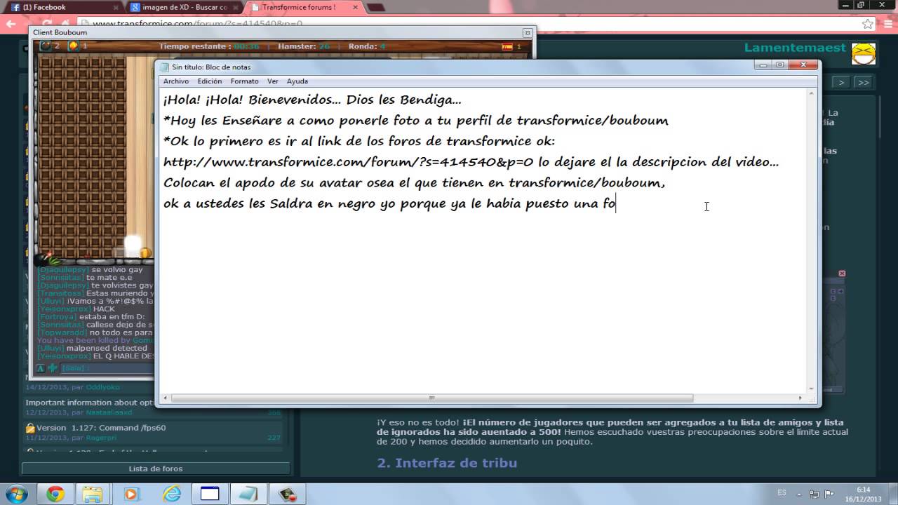 Como ponerle foto a tu perfil de Transformice/bouboum - YouTube
