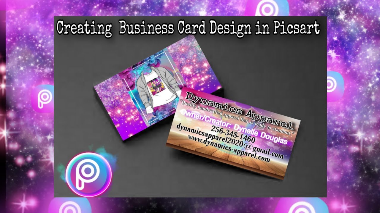 How To: Designing a Business Card in Picsart on Note 10+ - YouTube