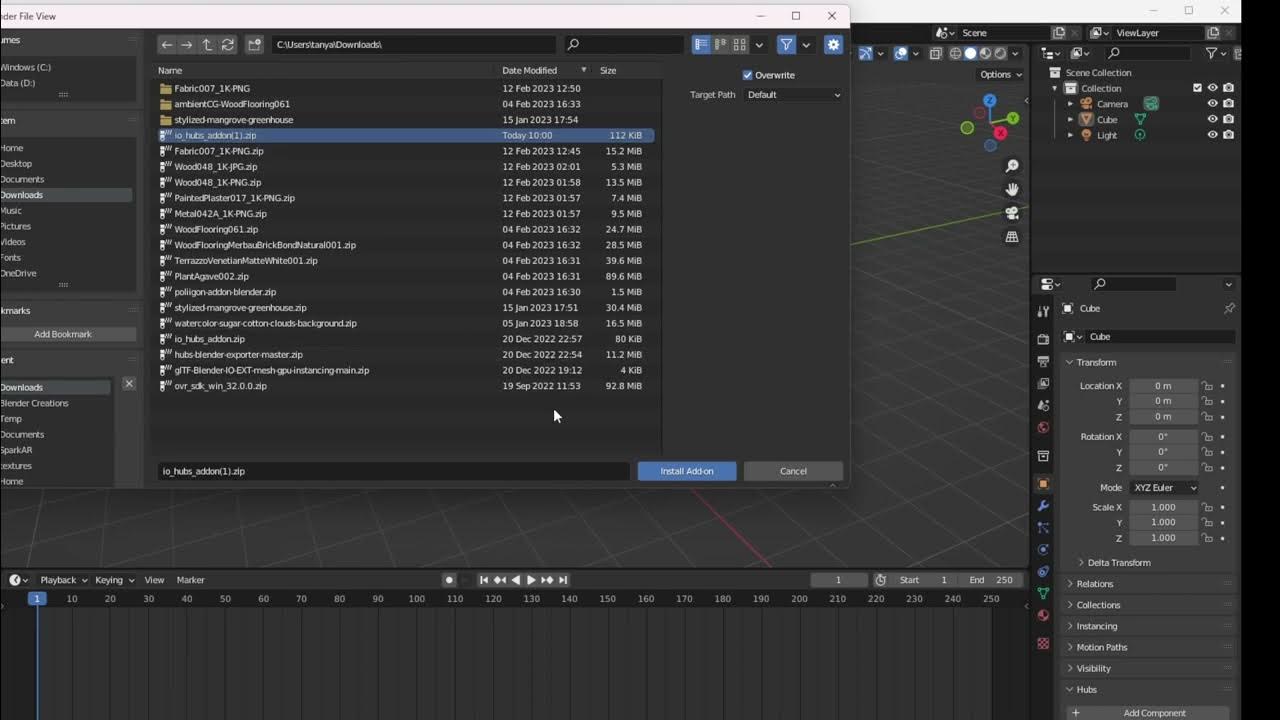Installing The Hubs add-on for Blender 3.0 - YouTube