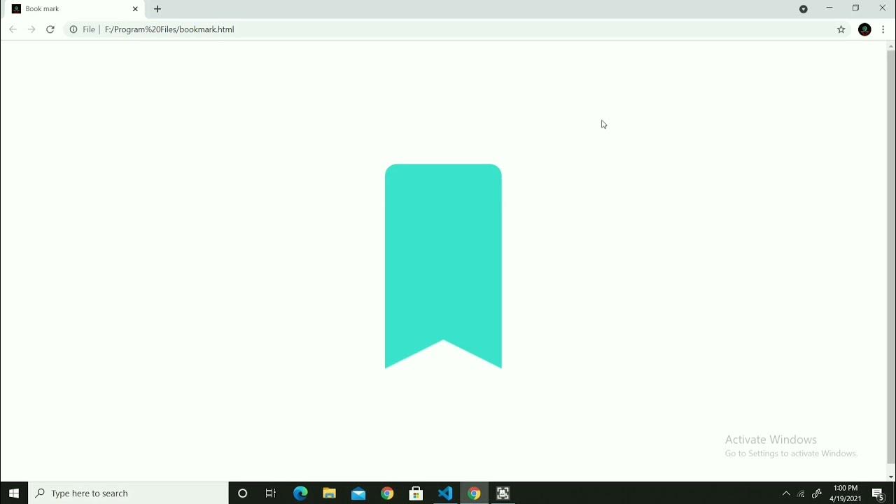 Make a simple Bookmark icon using CSS in 5-steps(without clip-path ...