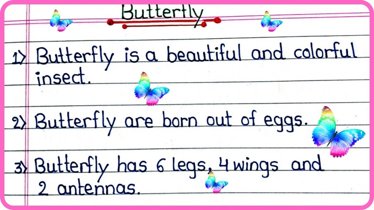 Simple Sentences About Butterfly