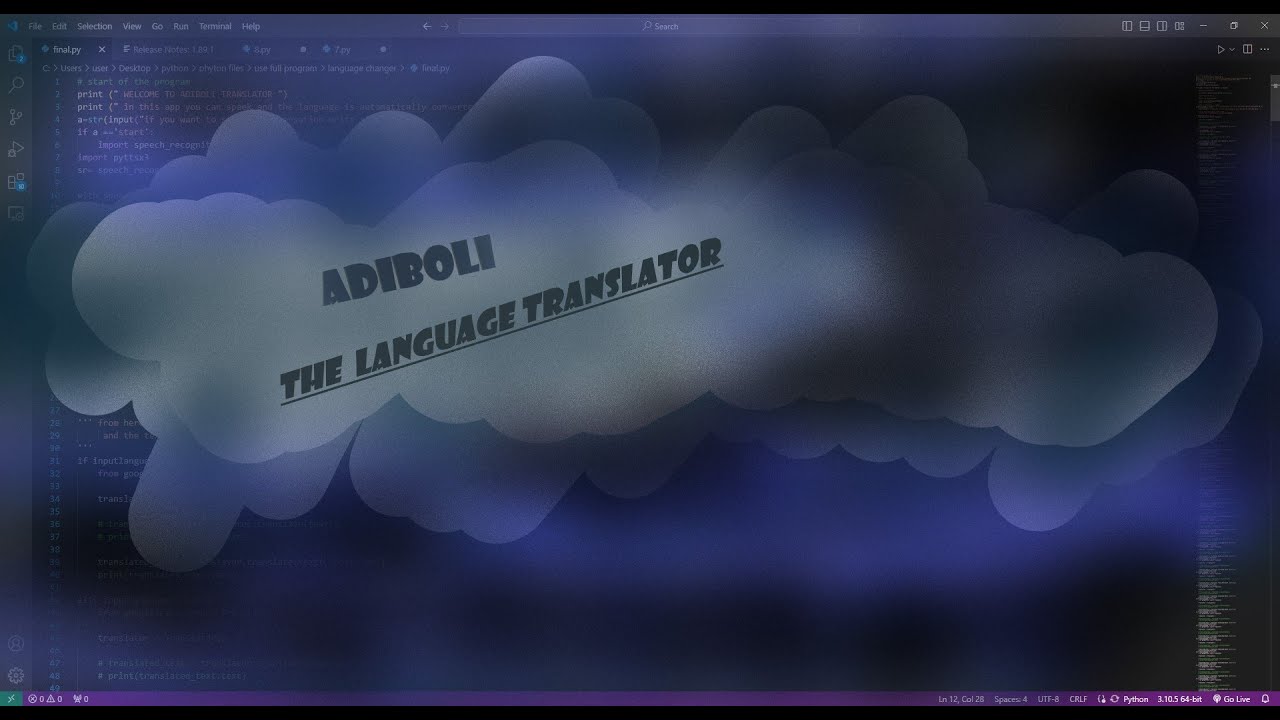 My real time language translator project (play video on 1.5x for better ...