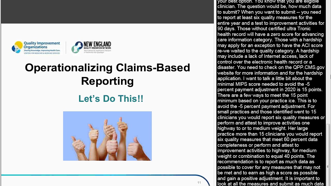 Claims-Based Reporting for the MIPS Quality Payment Program - YouTube