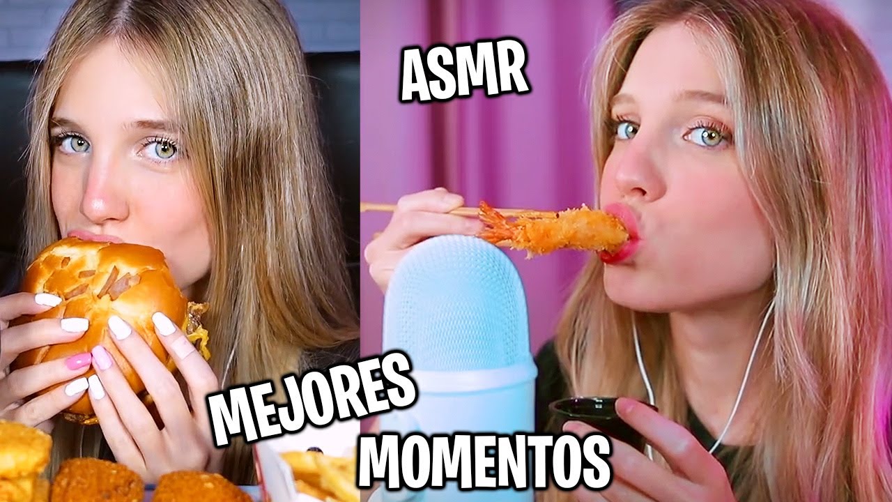 ASMR COMIENDO FAST FOOD RECOPILATORIO 🍔🍟 MEJORES MOMENTOS (Mouth Sounds ...