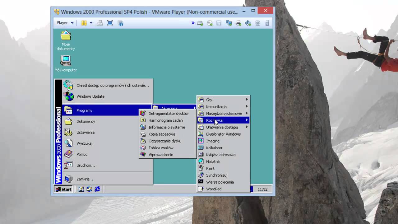 Windows 2000 Professional SP4 Polish in Vmware Player 5 0 - YouTube