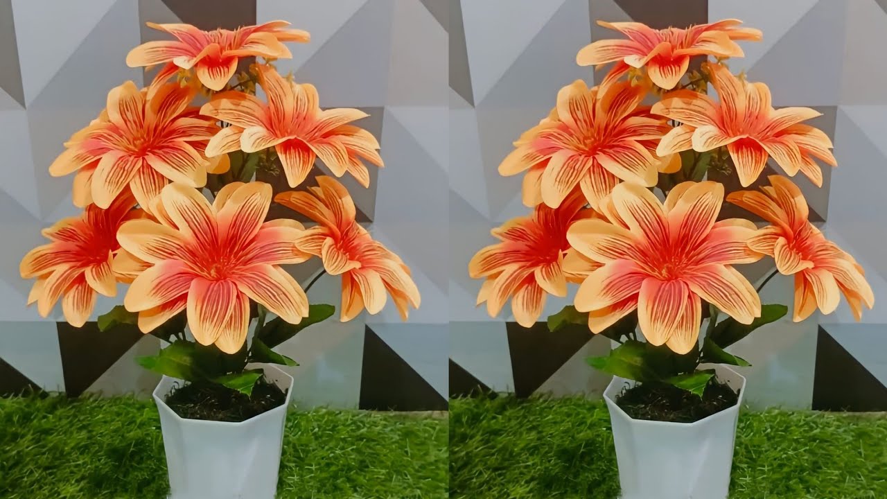 DIY Tutorial Cara membuat Bunga Hias dari Plastik Kresek | How to make ...