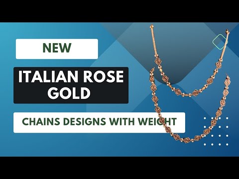 New Italian Rose Gold Chain Designs With Weight - YouTube