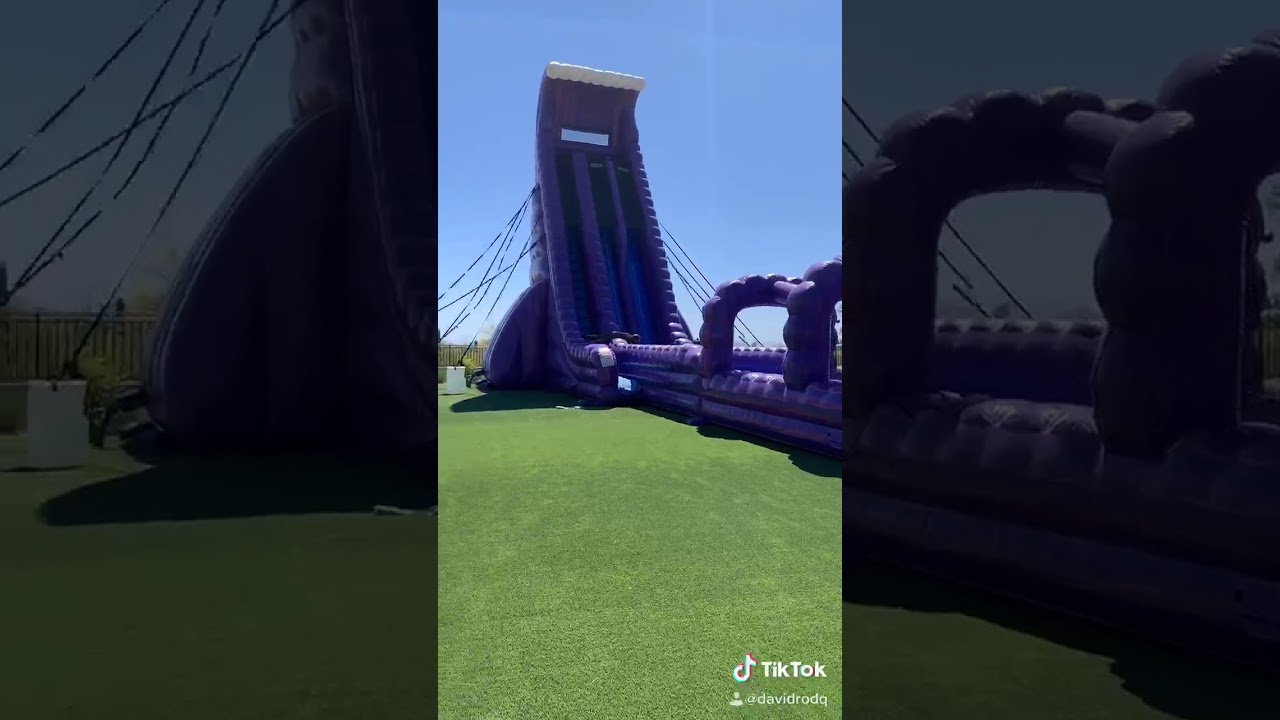 Gigantic 40 foot tall water slide being set up in Scottsdale Arizona ...