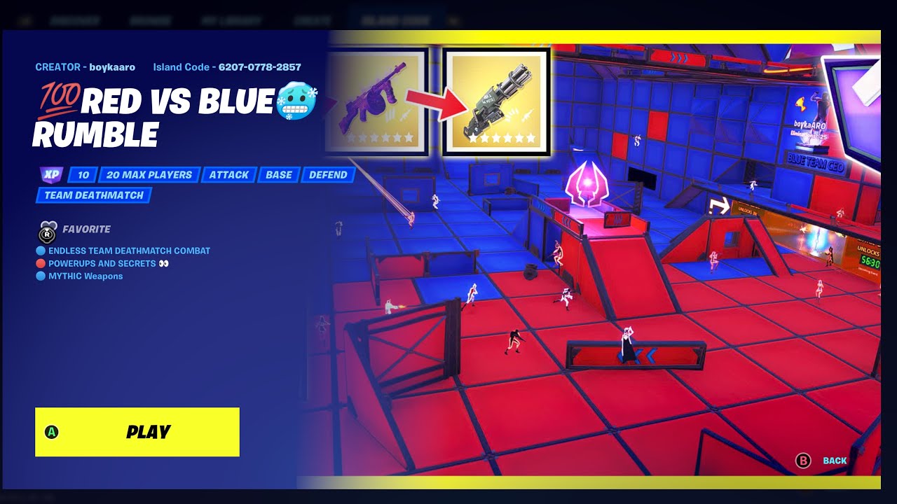 Red vs blue rumble glitch! (Fortnite) - YouTube