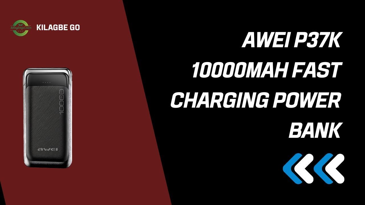 Awei P37K 10000mAh Fast Charging Power Bank full review 2024 - YouTube