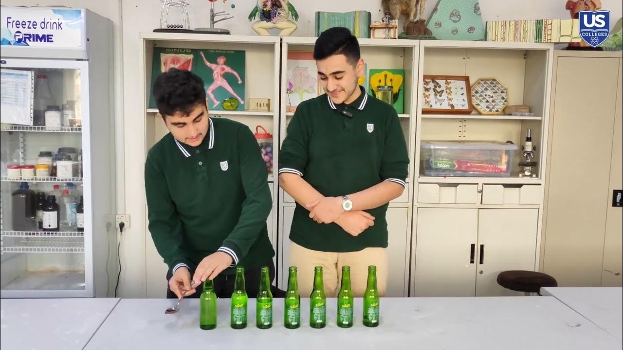 sound and pitch ( Glass water xylophone) - YouTube