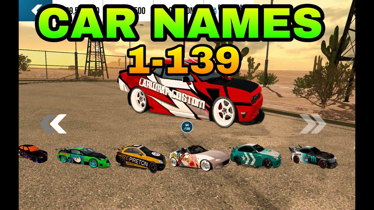 All car names in car parking multiplayer 2023, Pangalan ng mga sasakyan ...
