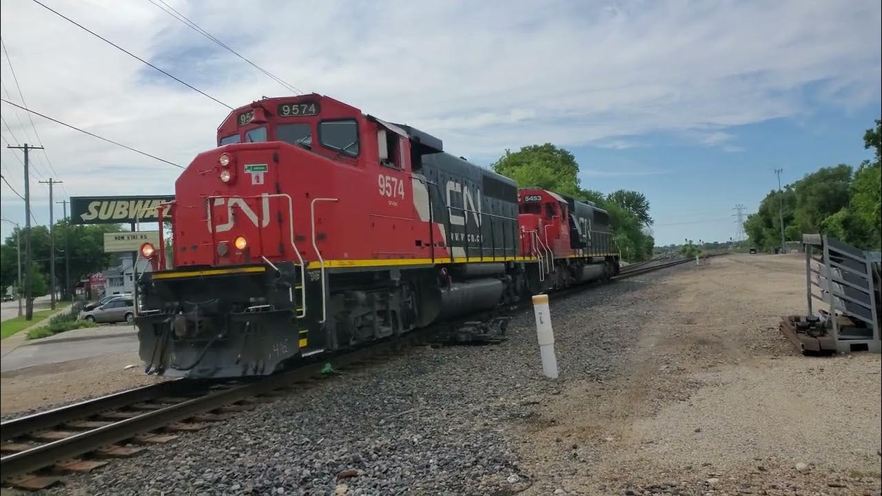 07/11/2021 CN 9574 CN 5453 Fond du Lac, WI @TrainswithAndy #canadiannationalrailway # ...