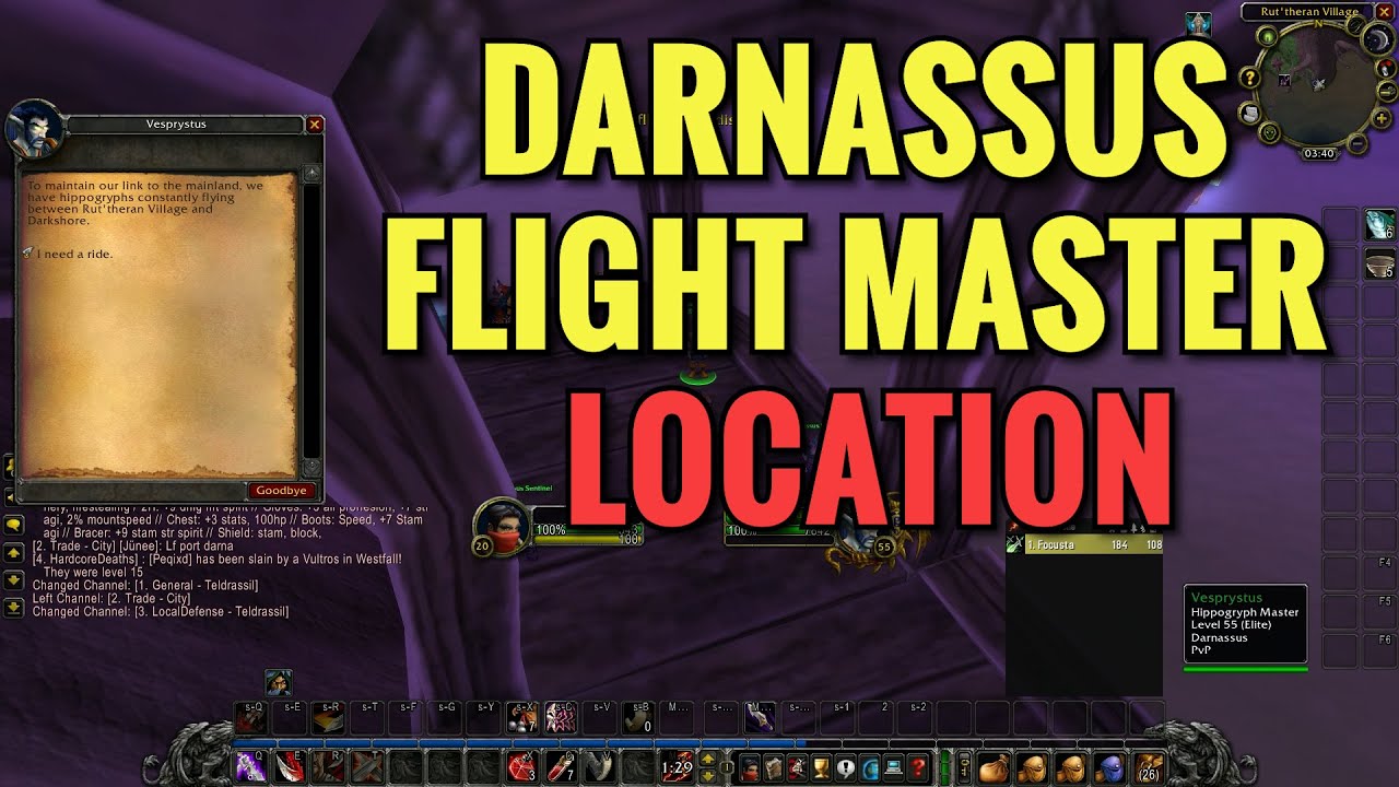 Darnassus Flight Master Location (WoW Classic) - YouTube
