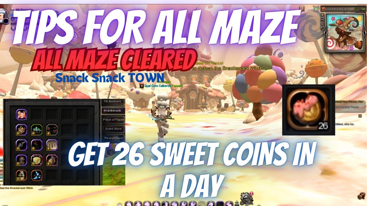 How to Clear ALL MAZE on Snack Snack TOWN 26 coin in a day | Dragon ...