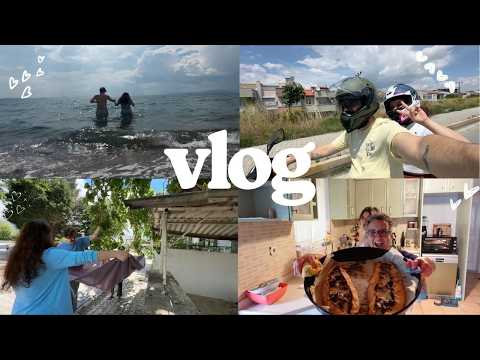BU HAVADA DENİZE Mİ GİRİLİR? ANNEM ÇOK GERGİN, LAHMACUNUN PİDEYE DÖNÜŞÜ #vlog
