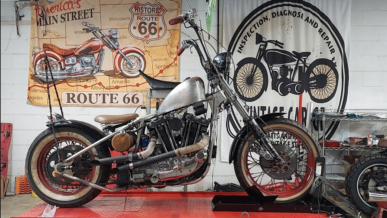Harley Ironhead Patina Chopper project - YouTube