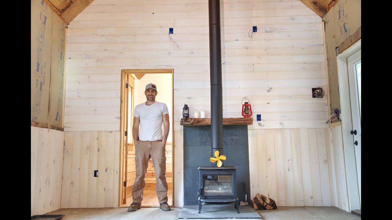 White Washed Pine | One Wall is DONE! - YouTube