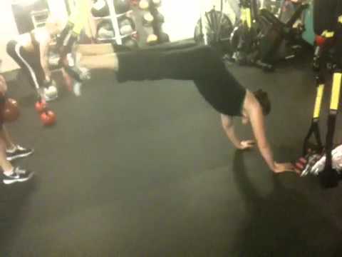 Teresa TRX inverted push up. - YouTube