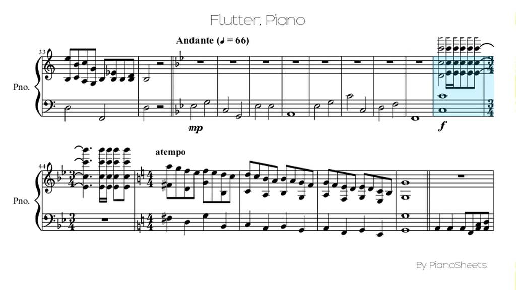 Flutter [Piano Solo] - YouTube