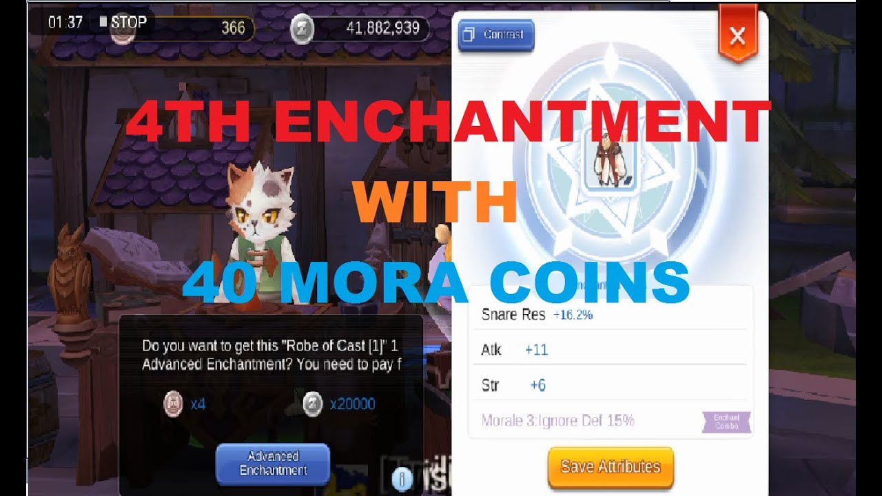 4TH ENCHANTMENT WITH 40 MORA COINS/TIPS AND TRICKS/Ragnarok Eternal ...
