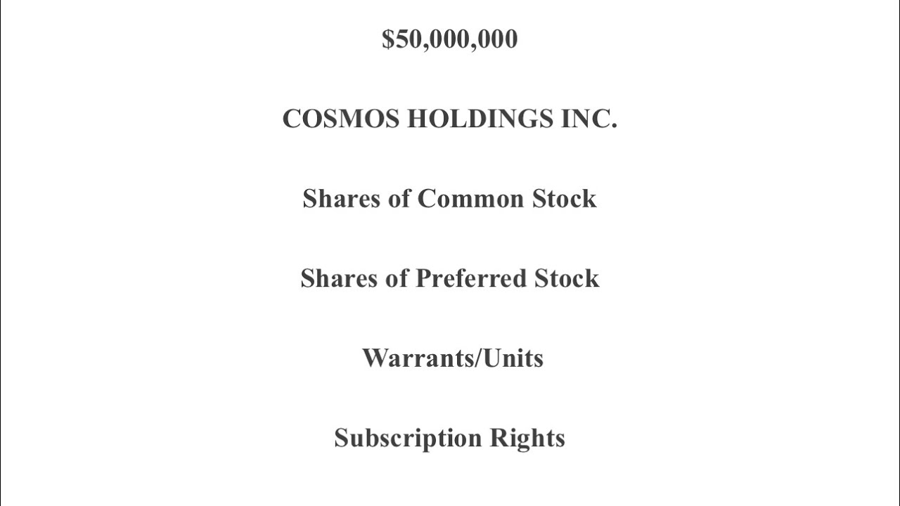 Cosm stock - YouTube