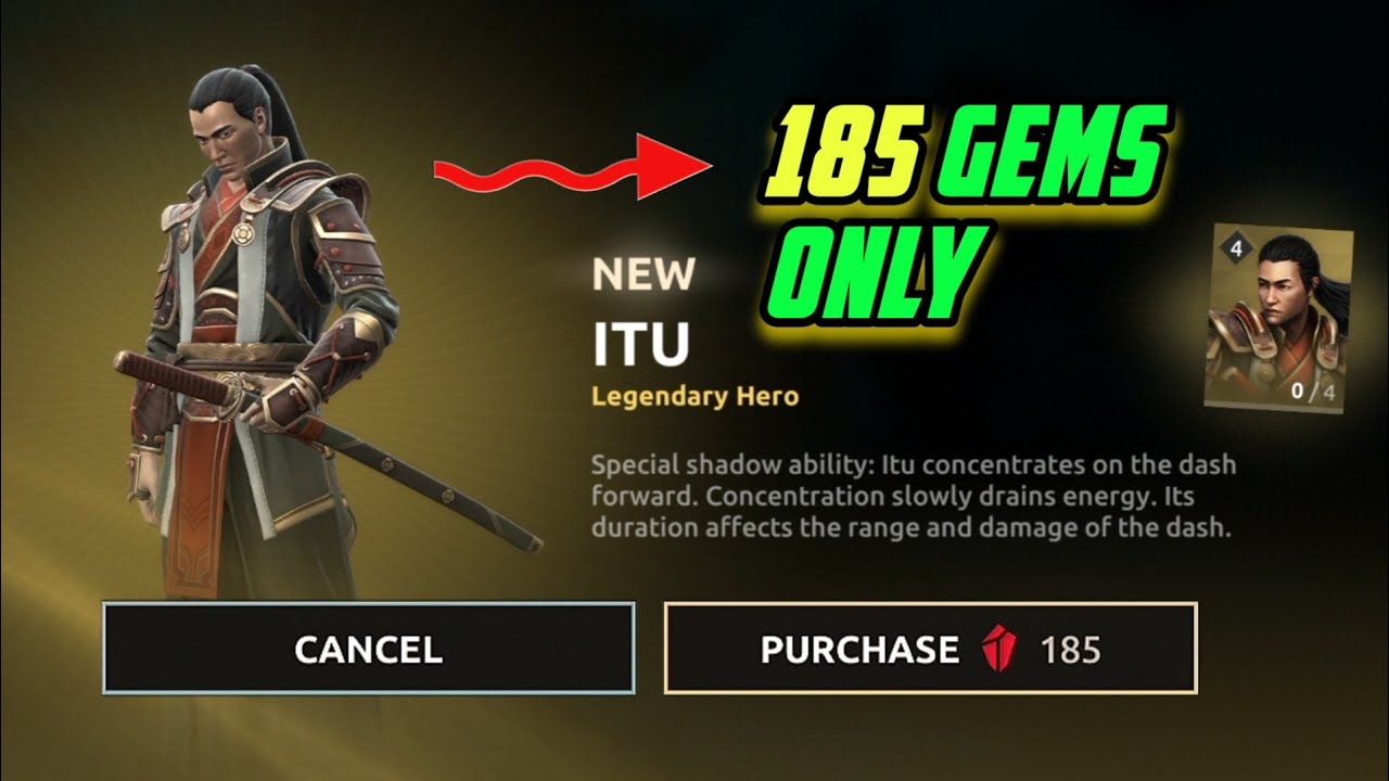 Got ITU in just 185 Gems 😂 Super lucky - Shadow Fight Arena - YouTube