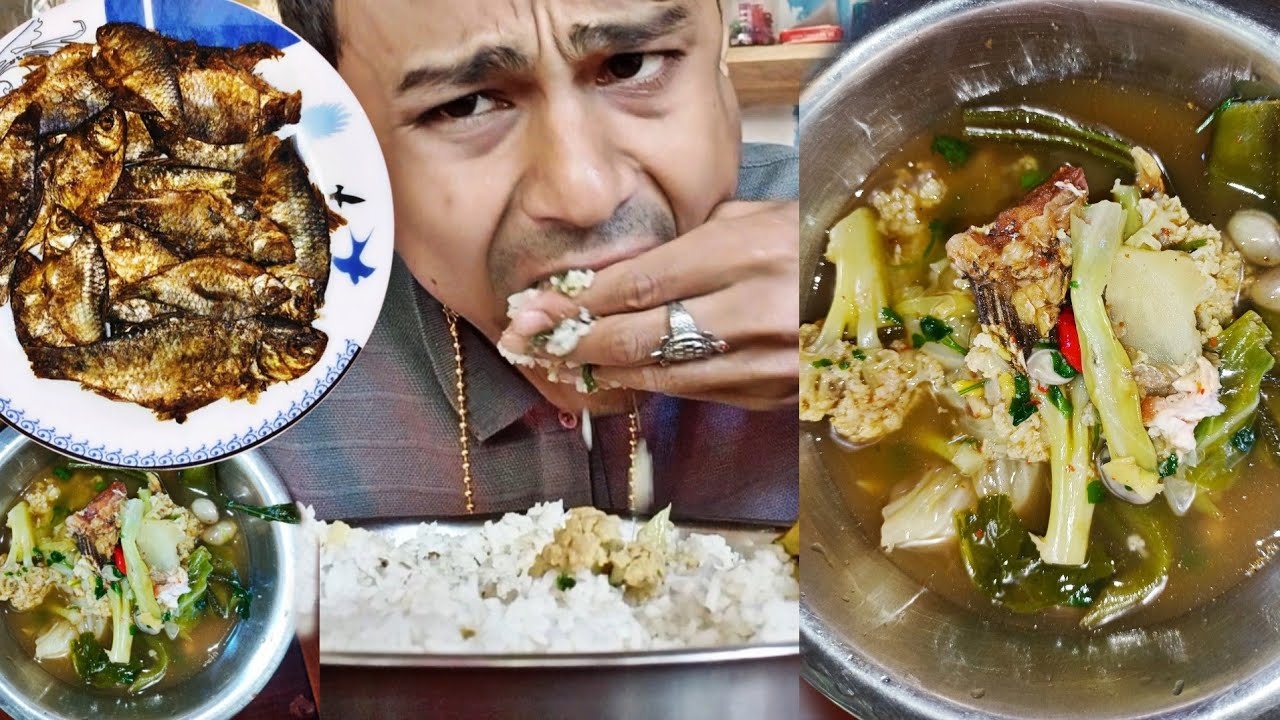 Mukbang Eating Ngari , Chamthong manipuri traditional food . - YouTube