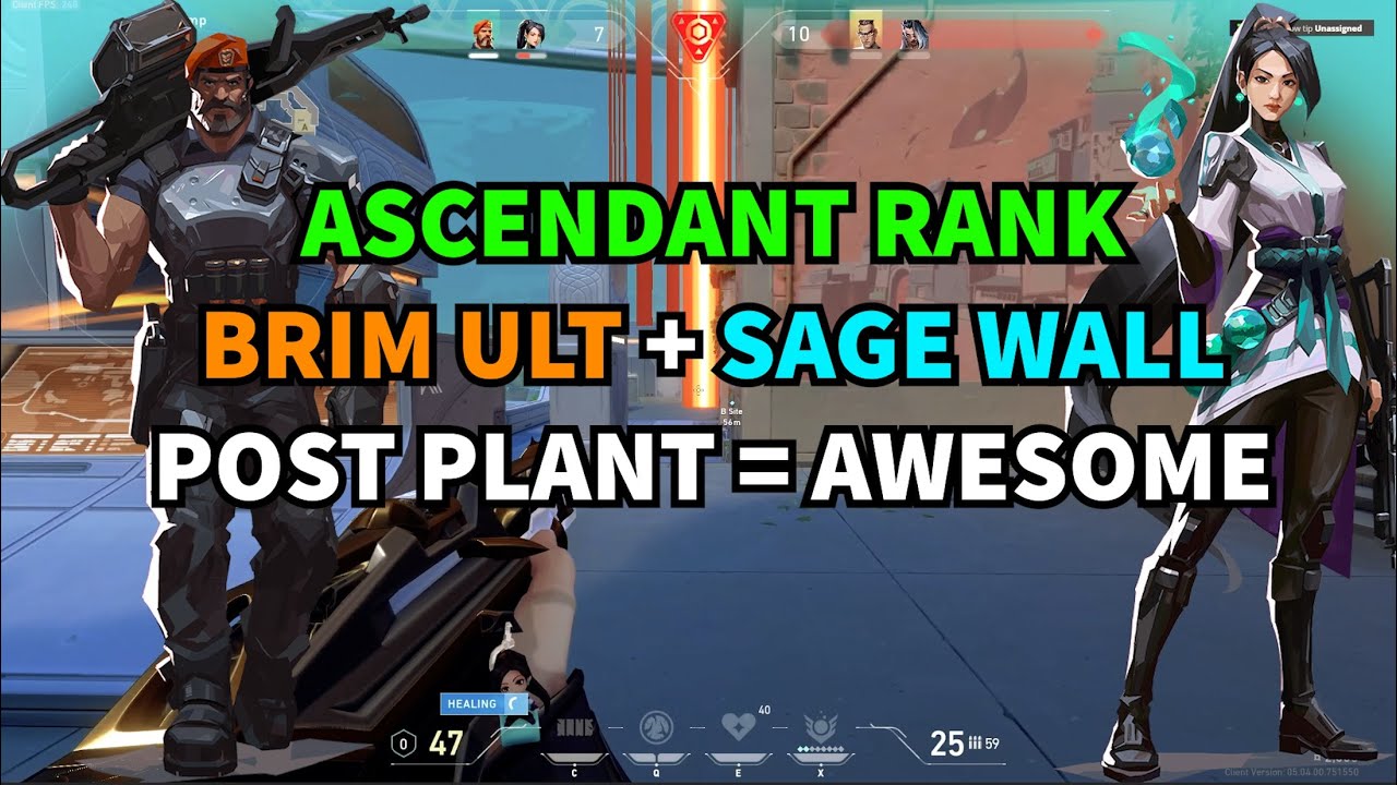 BRIM ULT + SAGE WALL POST PLANT = AWESOME #valorant #valorantclips # ...