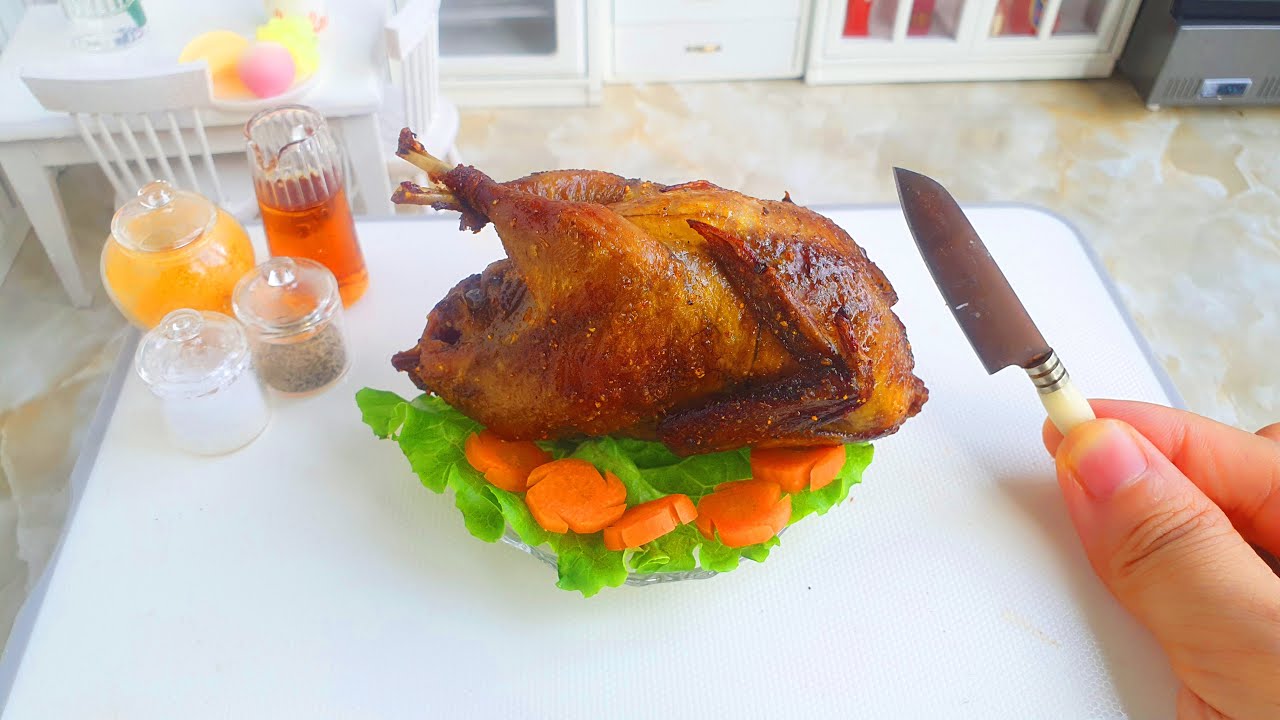 Best Satisfying grilled chicken in the mini kitchen | ASMR Mini Cooking ...