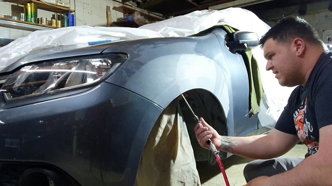 Taller Mallo - Reparación chapa y pintura Renault Sandero - YouTube