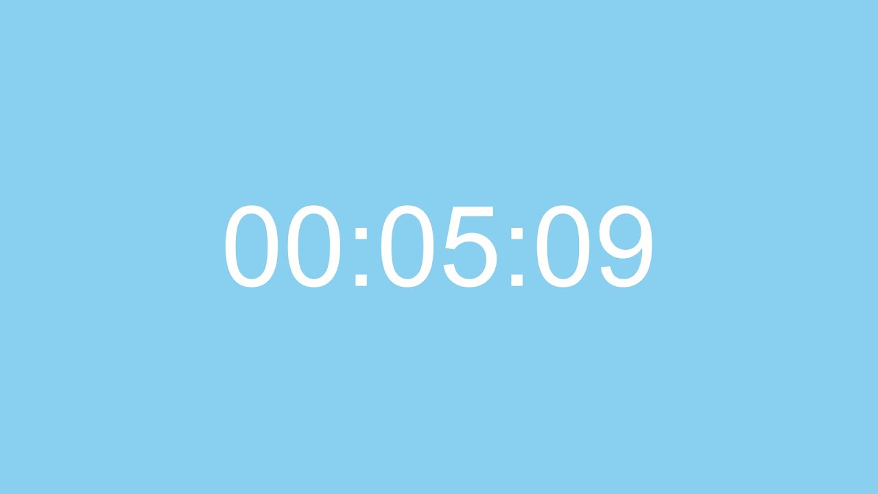 5 Minute 9 Second Timer - (309/36,000) - YouTube