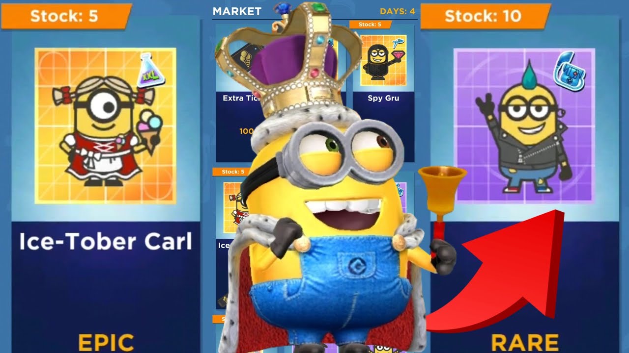 Minion Rush Punk and Ice-Tober Carl Cards Rewards in minions game ...