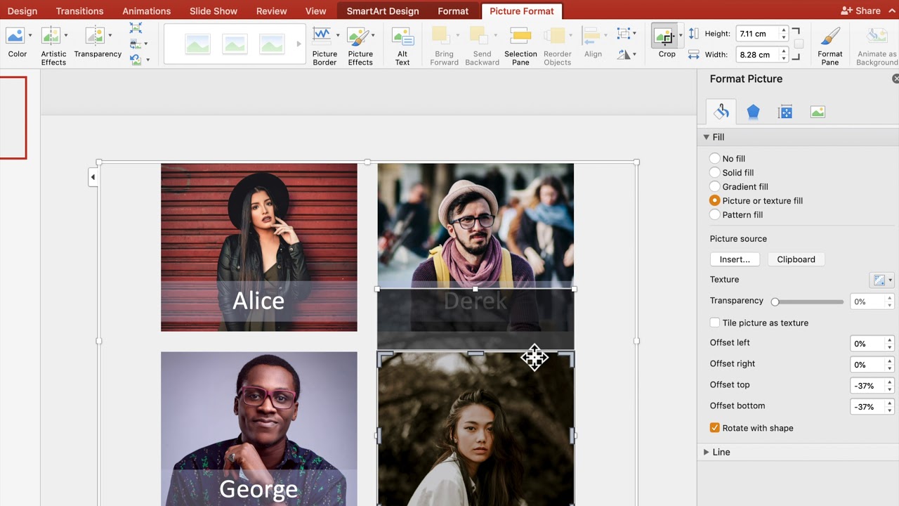 Try different photo layouts INSTANTLY using Powerpoint Smart Art ...