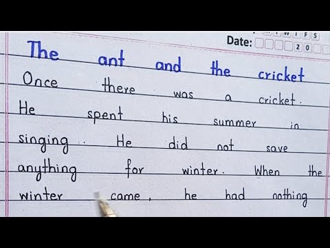 | THE ANT AND THE CRICKET | STORY IN ENGLISH |