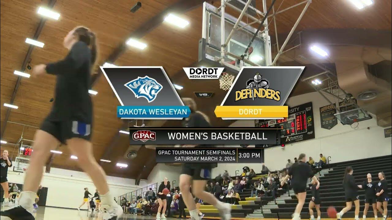 Dordt vs Dakota Wesleyan GPAC Semifinals Women's Basketball March 2, 2024 - YouTube