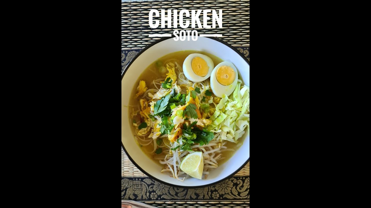 Chicken Soto (Ayam) with Sambal and Rice Noodles - YouTube
